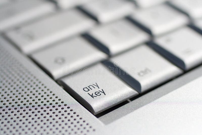Close Up Shot of a Laptop Keyboard with the Any Key in Focus Stock ...