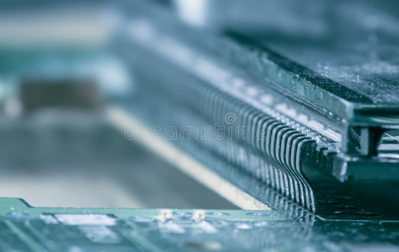 LCD Terminals on Printed Circuit Board Stock Image - Image of color ...