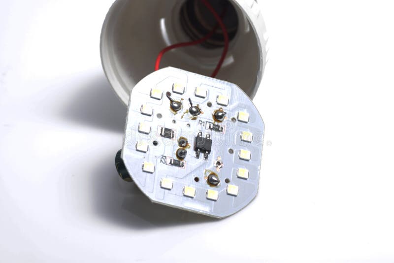 Close Up Shot of LED Lamp with E27 Type Socket Stock Photo - Image of ...