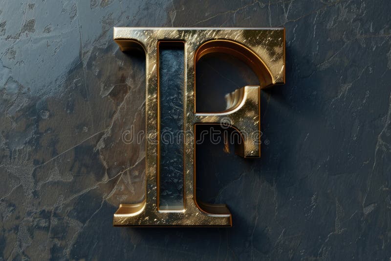 Close-up Shot of the Letter F on a Wall, Simple and Bold Stock Image ...