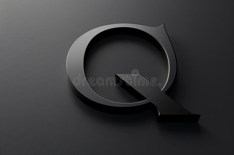 A Close-up Shot of the Letter Q on a Black Background, Perfect for Use ...