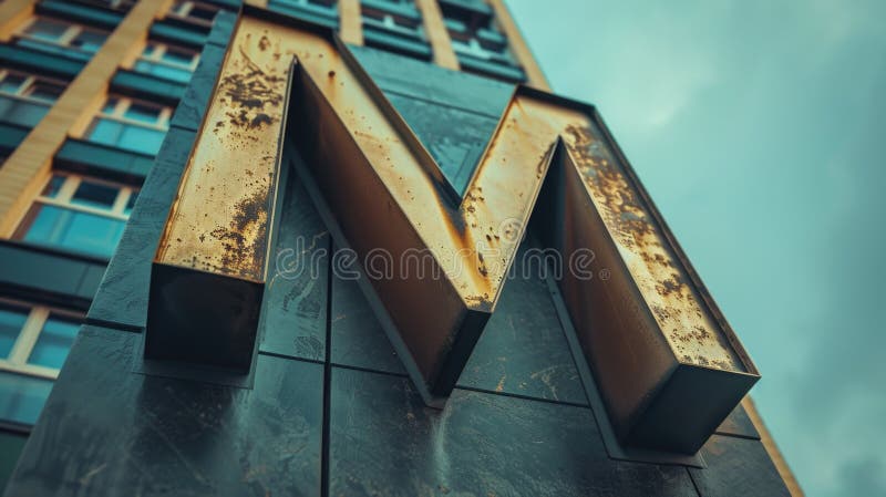Close-up Shot of Letters on a Building Stock Photo - Image of exterior ...
