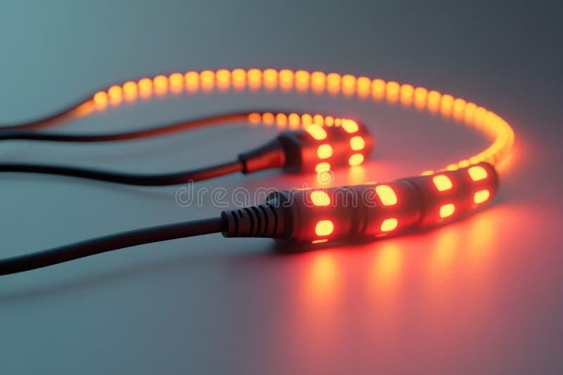 Close-up Shot of a Light Strip with Exposed Wires Stock Photo - Image ...