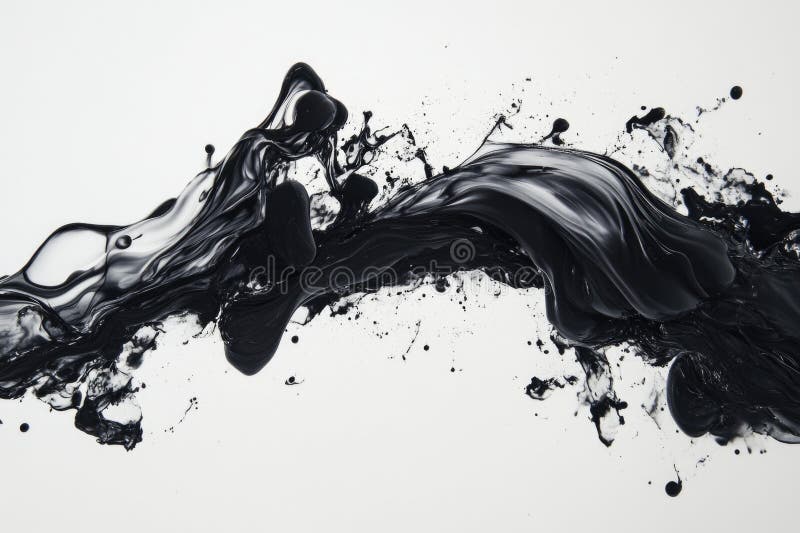 A Close-up Shot of a Liquid Wave in Black and White Stock Photo - Image ...