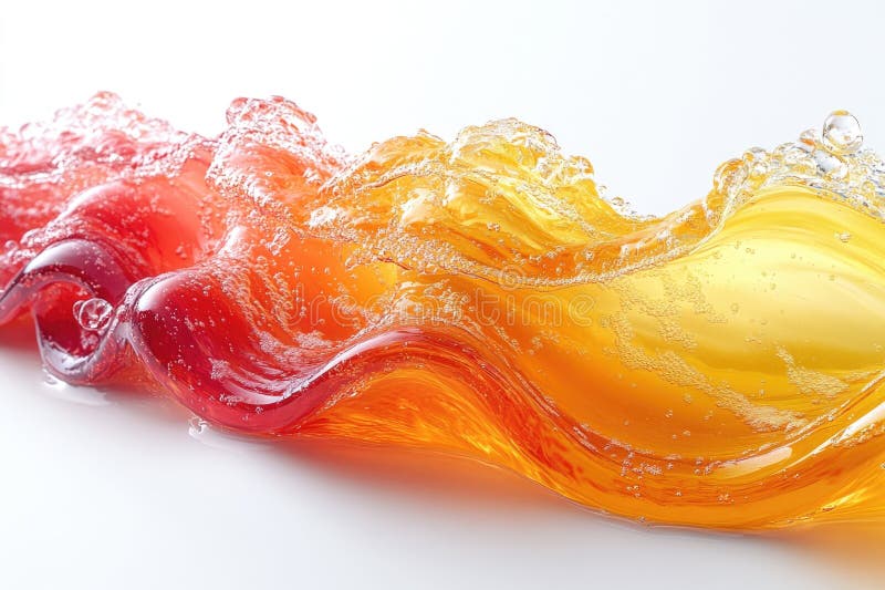 A Close-up Shot of a Liquid Wave on a White Surface Stock Photo - Image ...