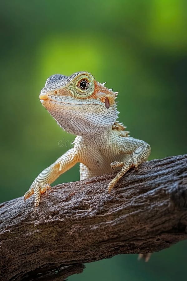 Lizard on Tree Branch stock photo. Image of tree, animal - 376436536