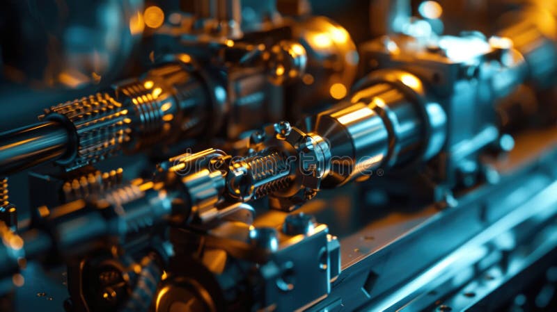 Machine components stock image. Image of manufacturing - 376048491