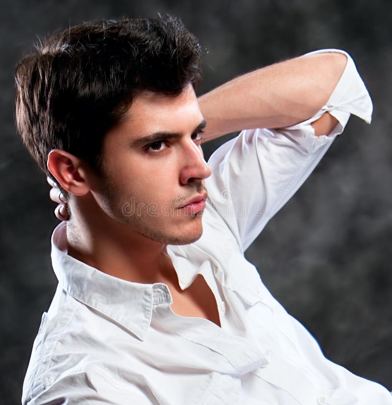 Close Up Shot of a Macho Man. Stock Photo - Image of casual ...