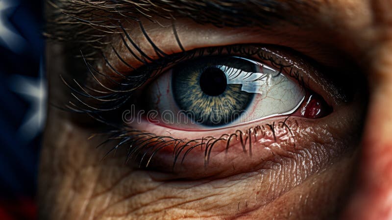 Close-up Shot of Male Eye Iris Capturing Attention with Detailed Focus ...