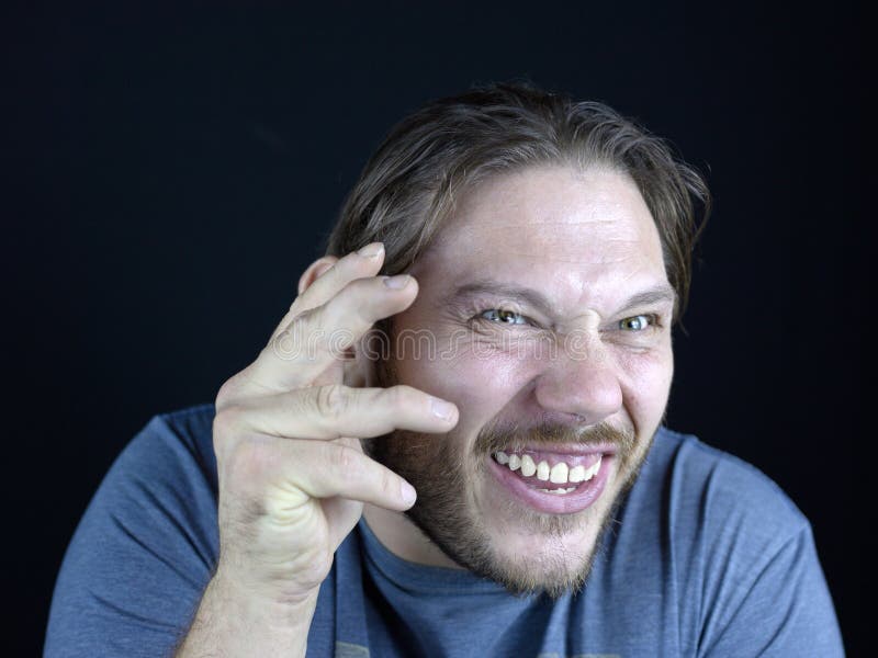 Close-up Shot of a Male Making a Goofy Face Stock Photo - Image of male ...