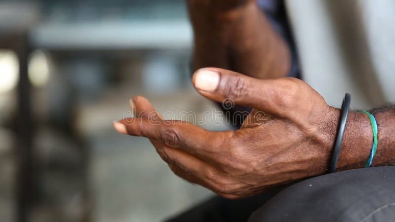 Man Explaining with His Hands Stock Video - Video of wristband ...