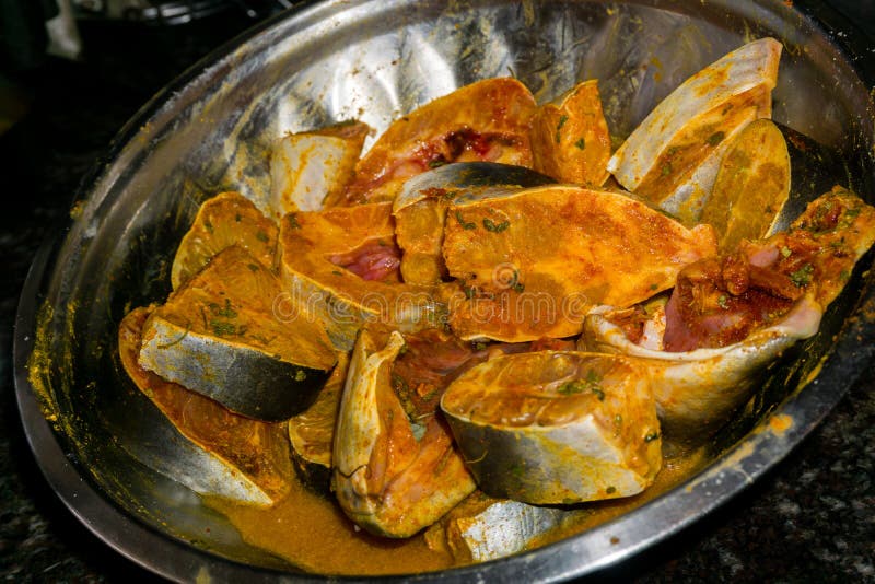 A Close Up Shot of Marinated Fish Pieces. it is Great Idea To Marinate ...