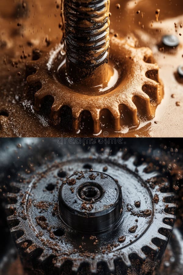 Close-up Shot of Mechanical Device with Gears Stock Image - Image of ...
