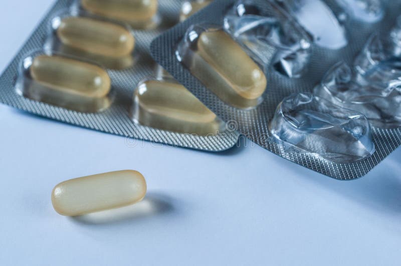 Close-up Shot of Medicine in a Blister Pack. Stock Photo - Image of ...