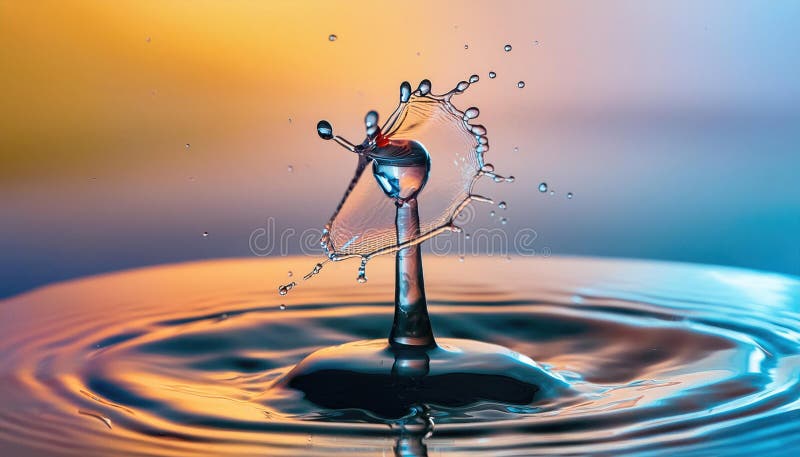 Close-up Shot of Mesmerizing Colliding Droplets Creating a Beautiful ...