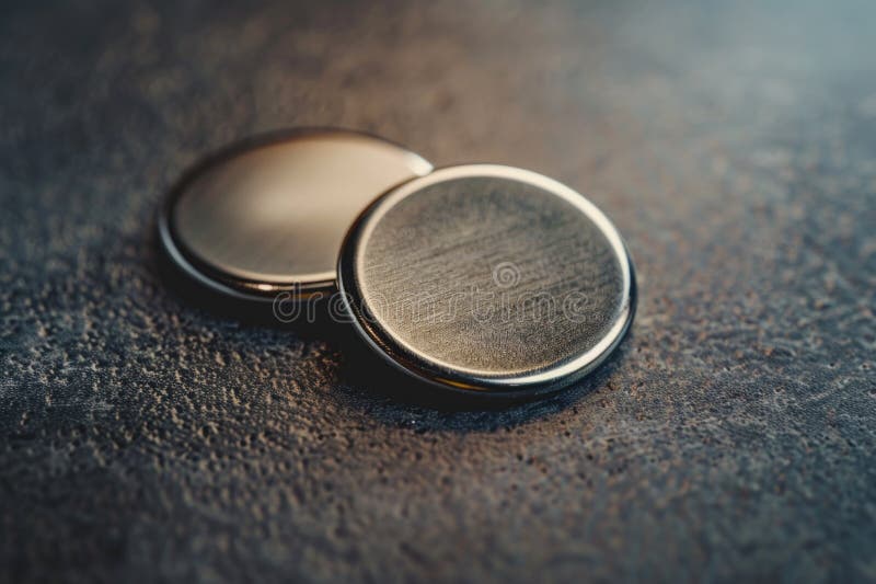 A Close-up Shot of a Metal Object Lying on a Flat Surface, with a Focus ...