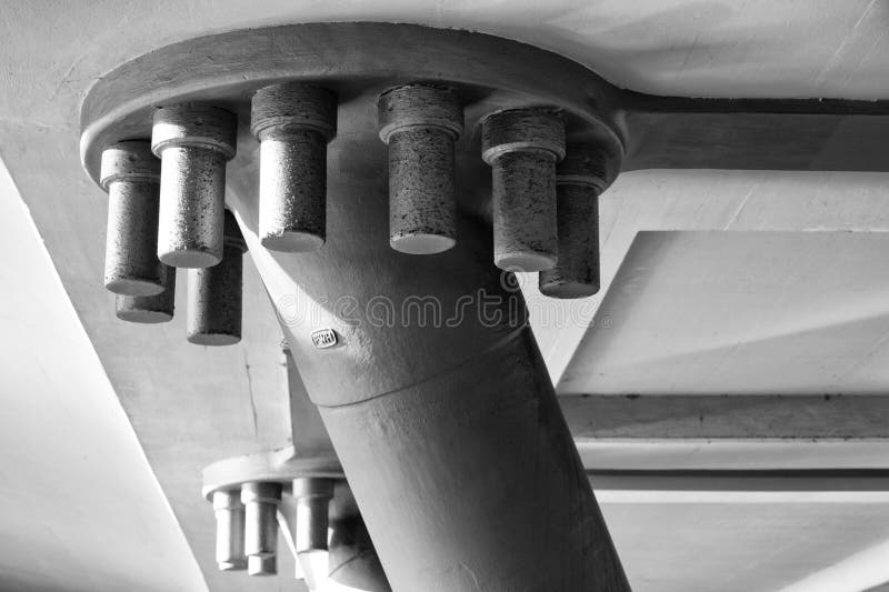 Close-up Shot of Metal Screws Affixed To the Underside of a Bridge ...