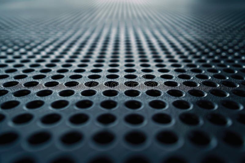 Close-up Shot of a Metal Surface Featuring Circular Holes Stock Photo ...