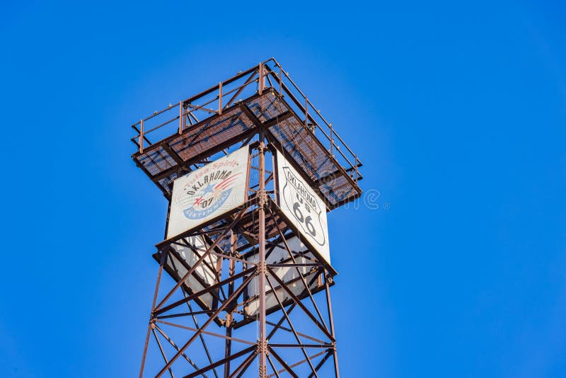 Close Up Shot of a Metal Tower of Route 66 Editorial Image - Image of ...