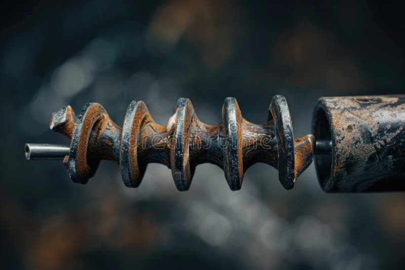 A Close-up Shot of a Metallic Object Against a Dark Background ...