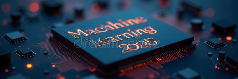Machine Learning 2025 on a Chip, Advanced Technology Concept. Stock Image - Image of advanced ...