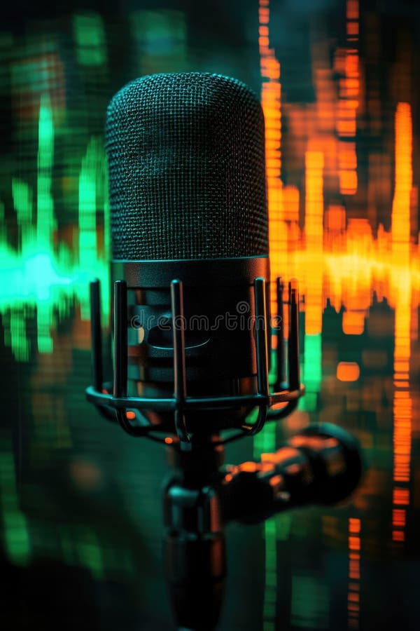 Microphone close-up stock photo. Image of interview - 376085276