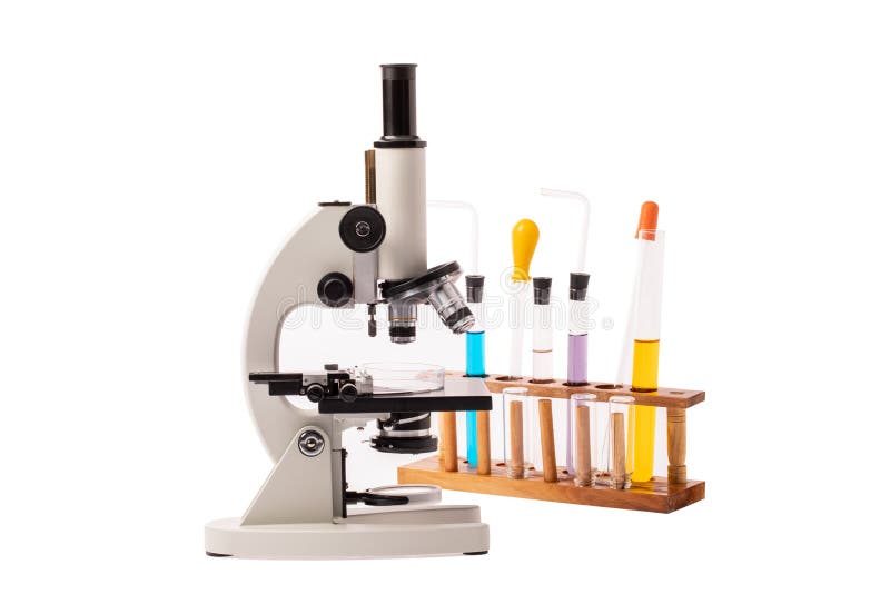 Close Up Shot of Microscope and Yellow Dropper Stock Photo - Image of ...