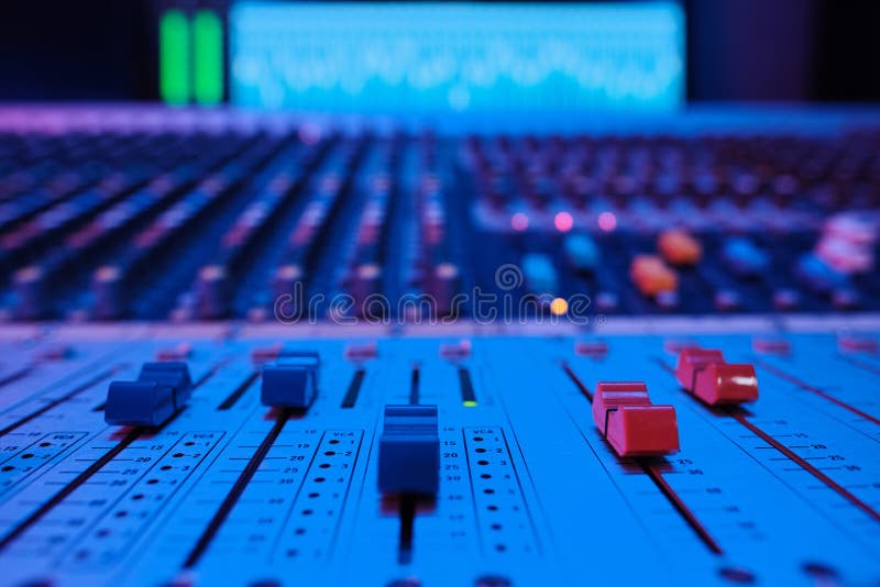 Modern Mixing Console Surface Stock Photo - Image of computer ...