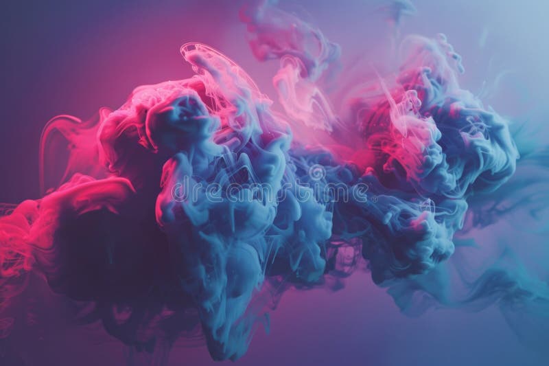 A Close-up Shot of a Mixture of Pink and Blue Substances, Potentially ...