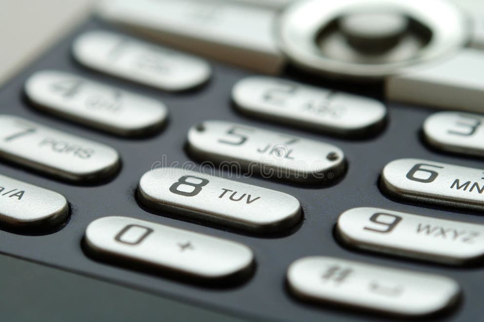 Close Up Shot of Mobile Keypad Under Light Stock Photo - Image of ...