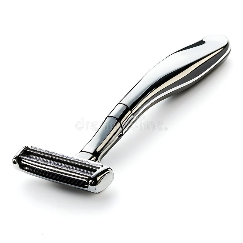 Sleek Razor with a Chrome Handle and a Multi-blade Cartridge for a ...