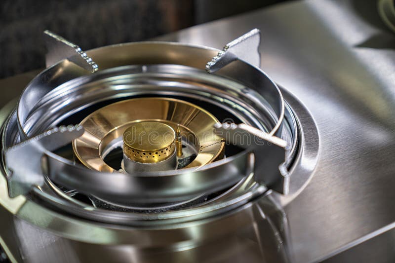 Close-up Shot of a Modern Gas Stove Burner Stock Image - Image of glow ...
