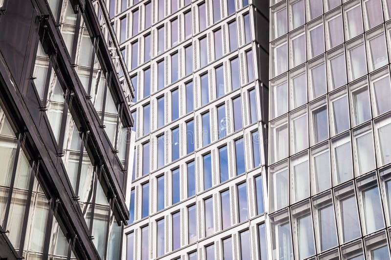Close Up Shot of Modern Office Buildings Stock Image - Image of tall ...