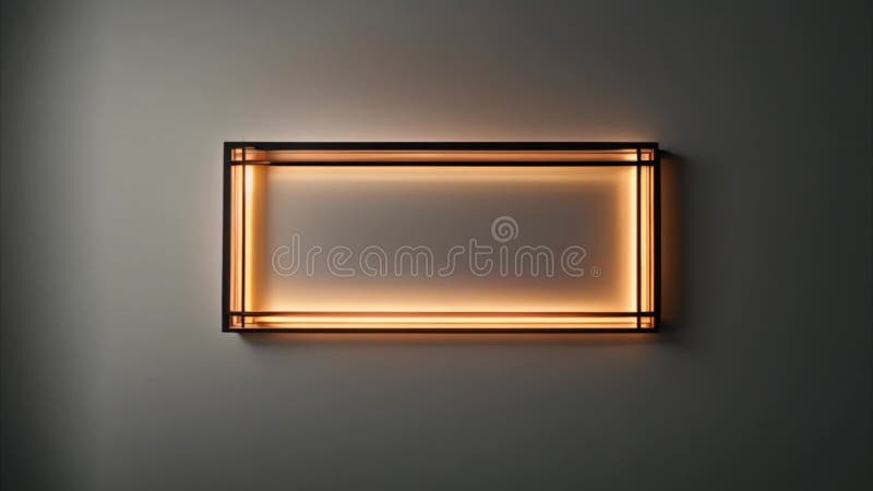 Illuminated Wall Frame with Warm Light Stock Footage - Video of modern ...