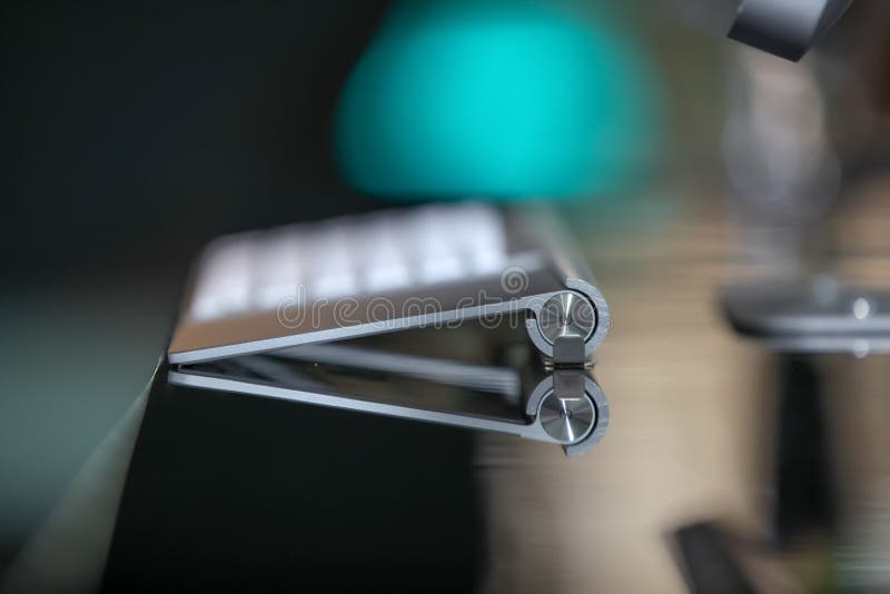 Close Up Shot of Modern Wireless Keyboard Stock Image - Image of table ...