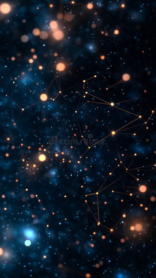 A Close-up Shot of a Molecular Structure, Illuminated with Blue ...