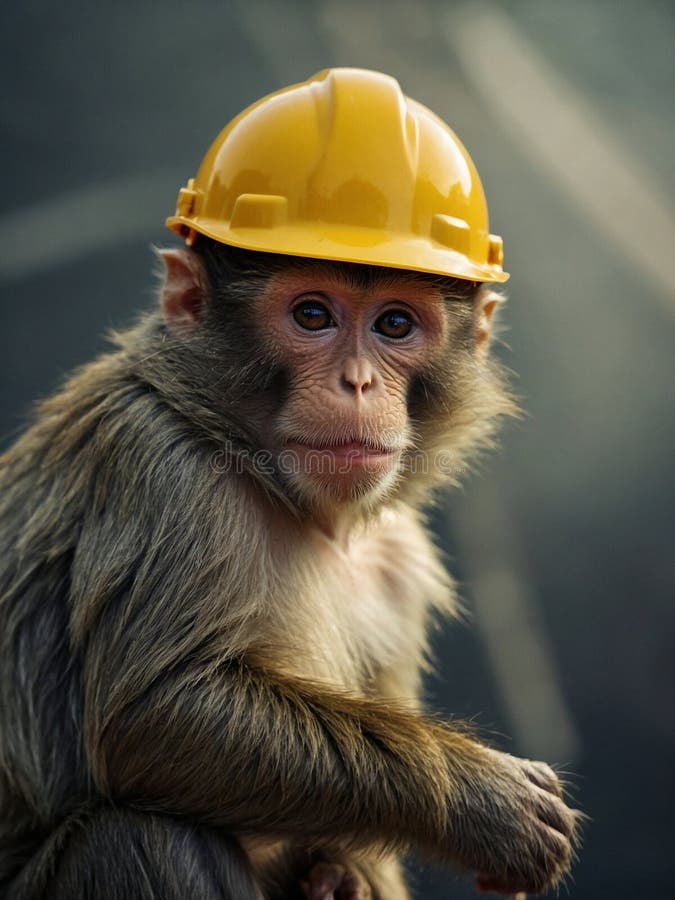 Monkey Business: a Construction Worker Stock Illustration ...