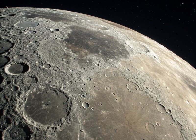 A Close-up Shot of the Moonâ€™s Surface with Visible Craters and Rugged ...