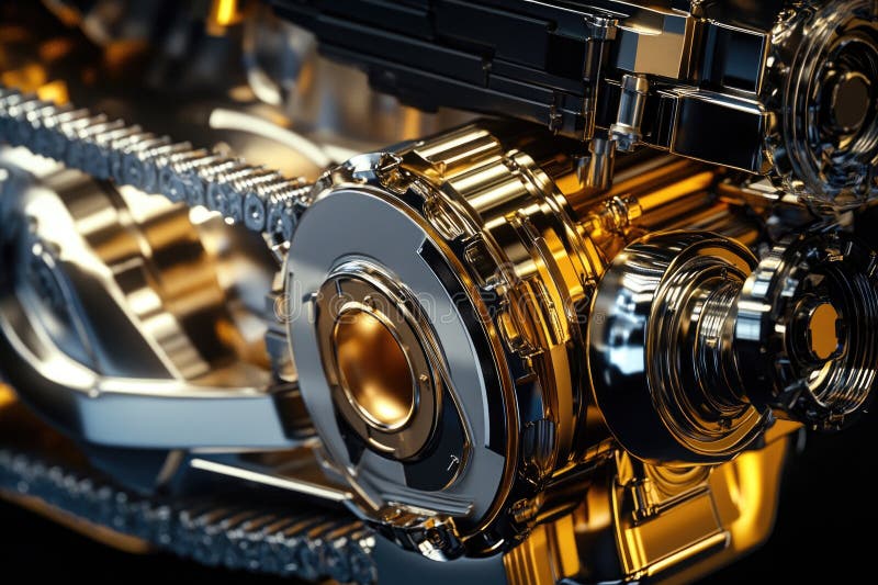 Close-up Shot of a Motorcycle Engine, Ideal for Automotive or Technical ...