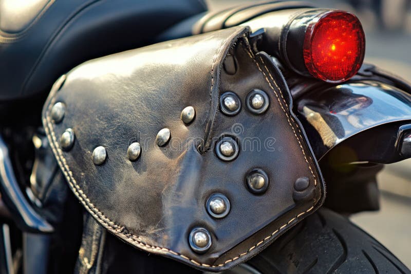 Close-up Shot of a Motorcycle S Back with Handlebars and License Plate ...