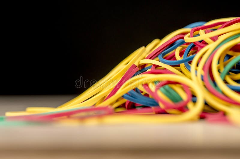 Colorful rubber bands stock photo. Image of flexible - 107333666