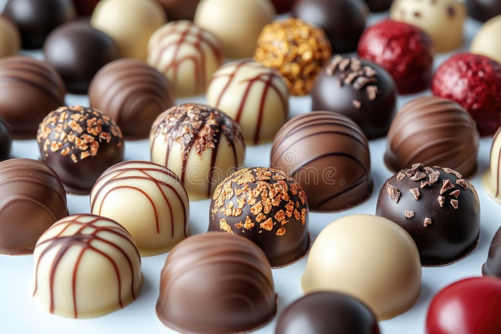 Close-up Shot of Multiple Chocolate Types and Textures Stock Photo ...