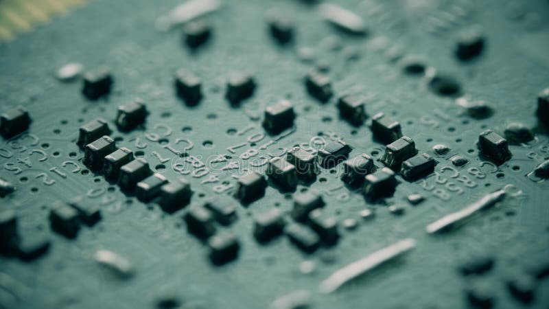 Close-up Shot of Multiple Computer Circuit Board Components Stock Photo ...