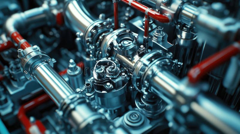 Connected Pipe System stock photo. Image of infrastructure - 373057298