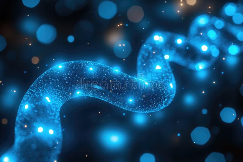 A Close-up Shot of a Mysterious Blue Substance on a Black Background ...