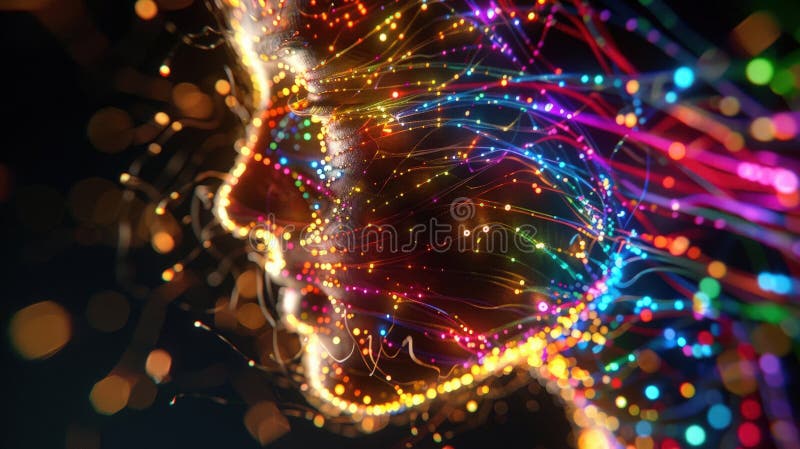 A Closeup Shot of a Neon Human Synesthesia Diverse Sensory Crossover ...