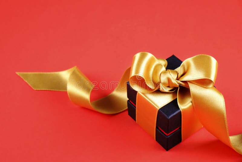 Close Up Shot of Nice Present on Copy Space Background. Stock Image ...