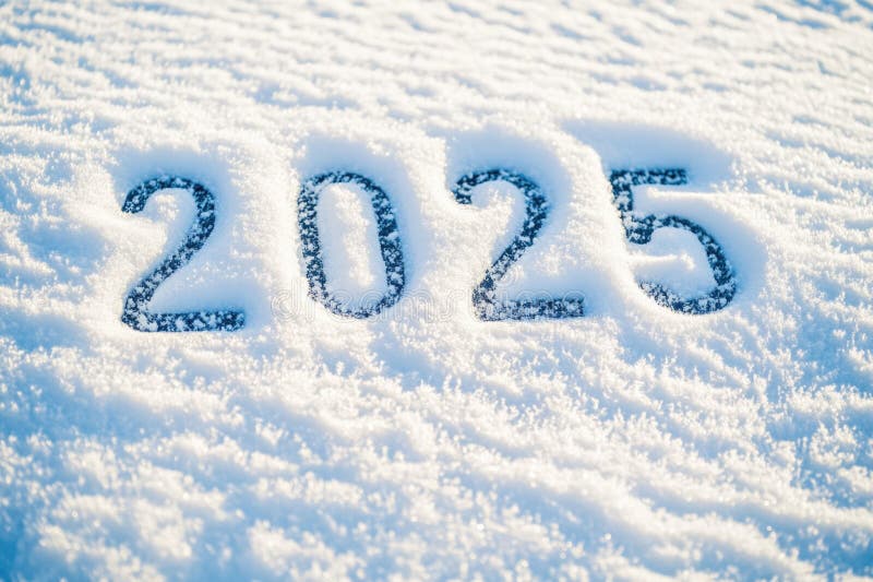 A Close-up Shot of Numbers Written in the Snow, Perfect for Winter ...