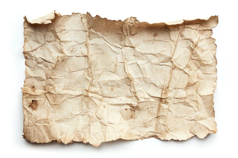 A Close-up Shot of an Old, Worn-out Piece of Paper with a Torn Corner ...
