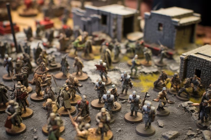 Close Up Shot of Painted War Miniature Figures Stock Image - Image of ...